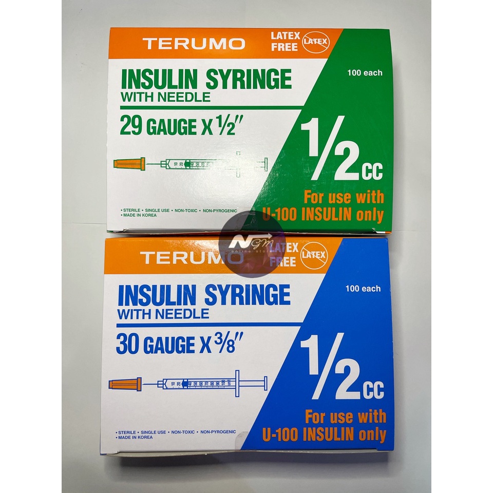 1/2cc Terumo Insulin Syringe with Needle | Shopee Philippines