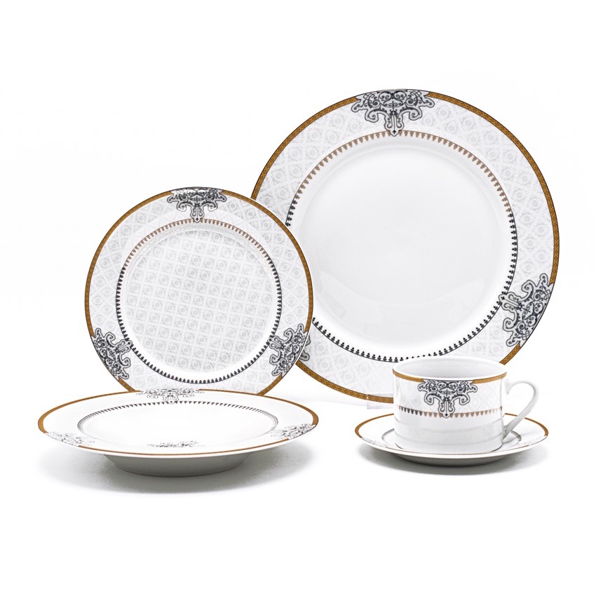 20-Piece Empire Gold Dinnerware Set | Shopee Philippines