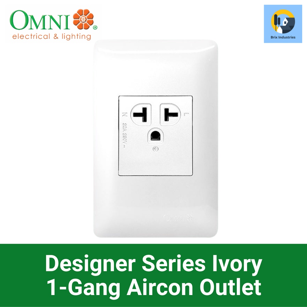 Omni Ivory Designer Series 1 Gang Aircon Outlet Set DP1-WA401 | Shopee ...