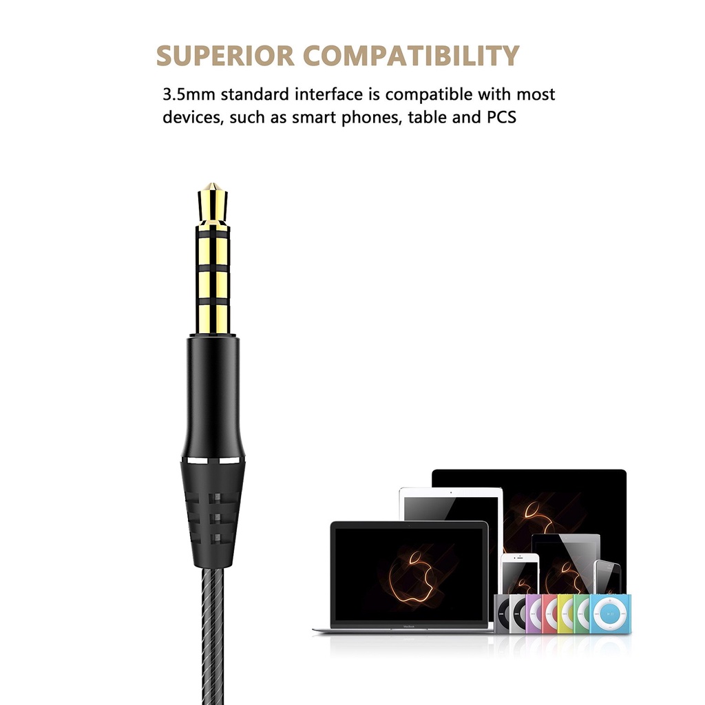 Zeus 6D Surround Sound Bass Earphones W/ Microphone Noise Cancelling ...