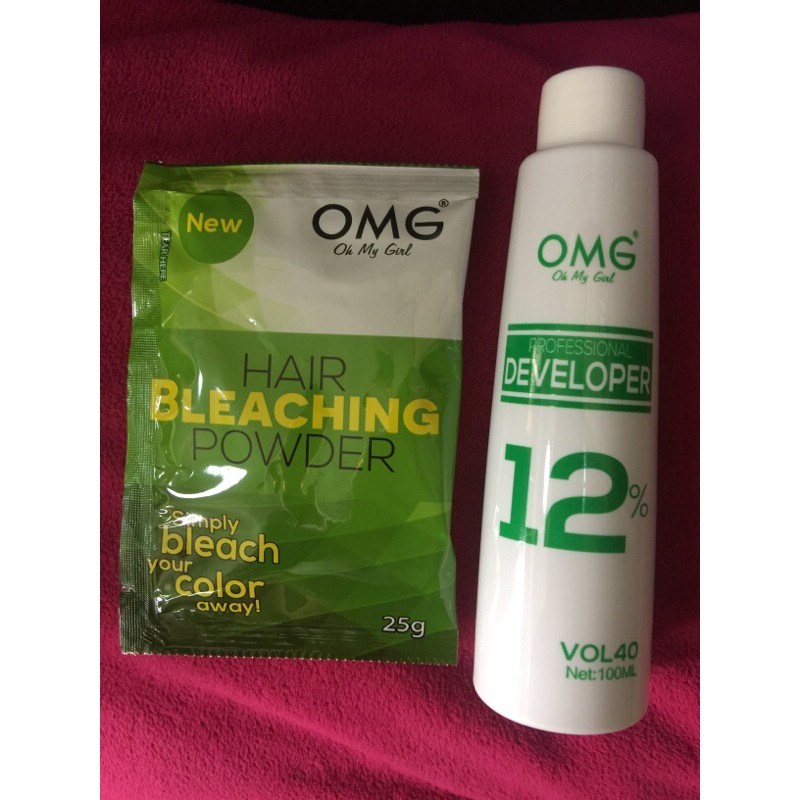 Omg bleach powder and oxidizer set | Shopee Philippines