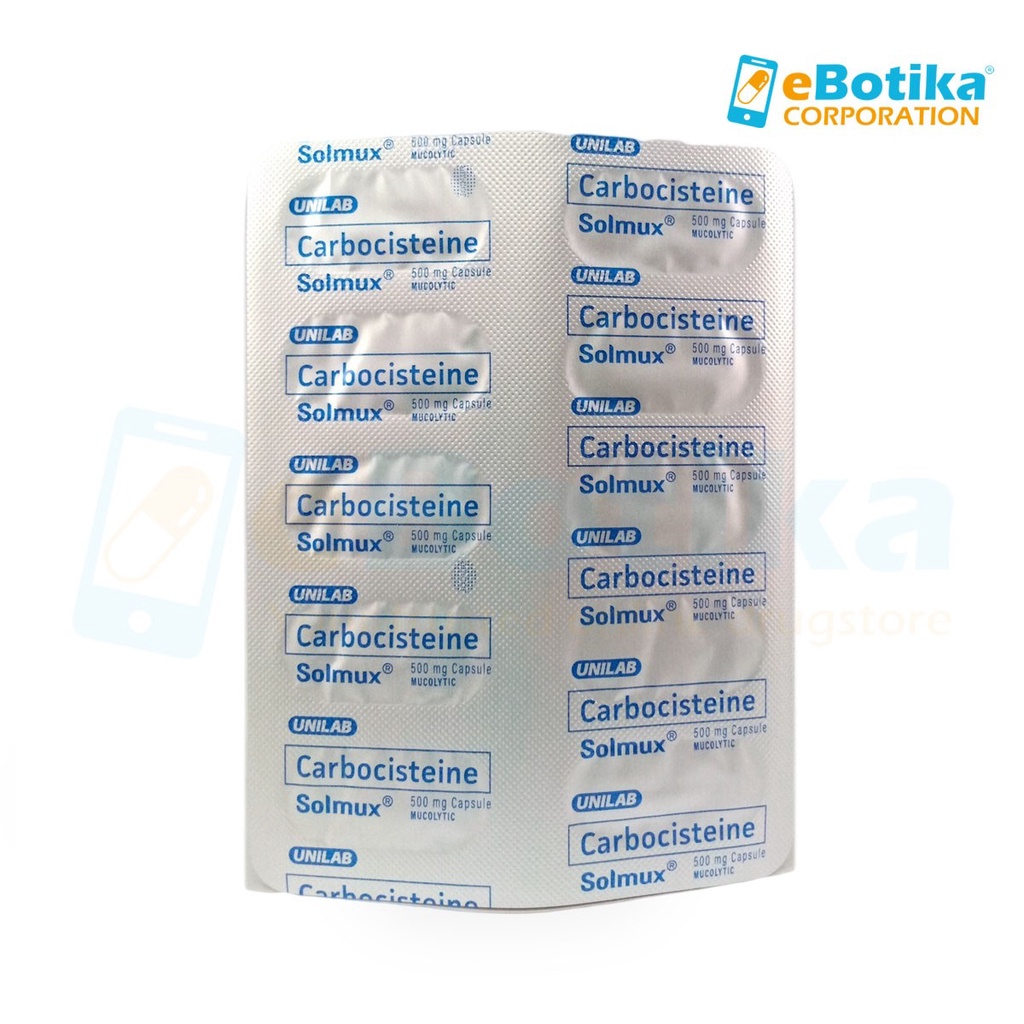 Solmux (Carbocisteine) 500mg (10pcs Capsule) | Shopee Philippines