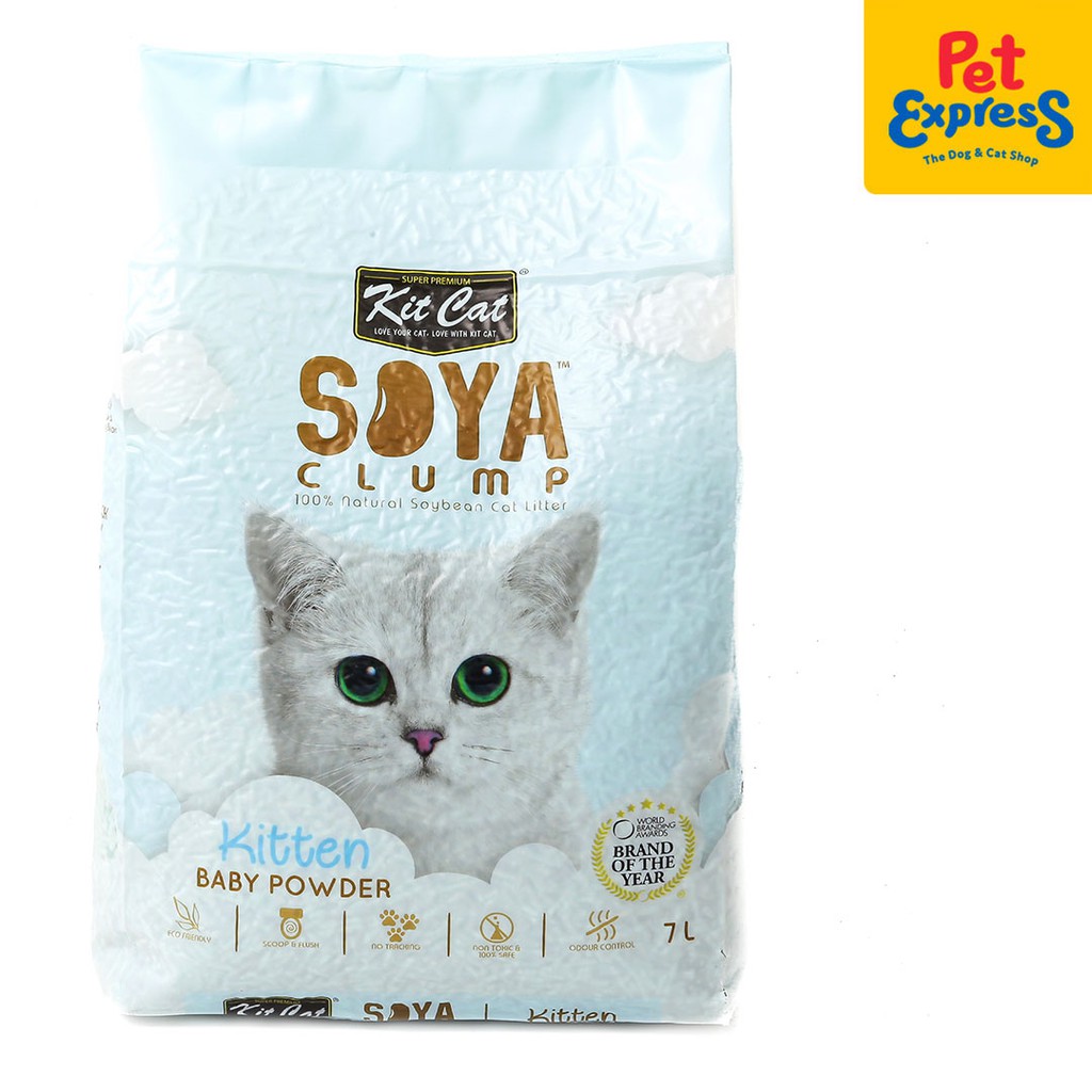 Kit Cat Soya Clump Kitten Baby Powder Cat Litter 7L | Shopee Philippines