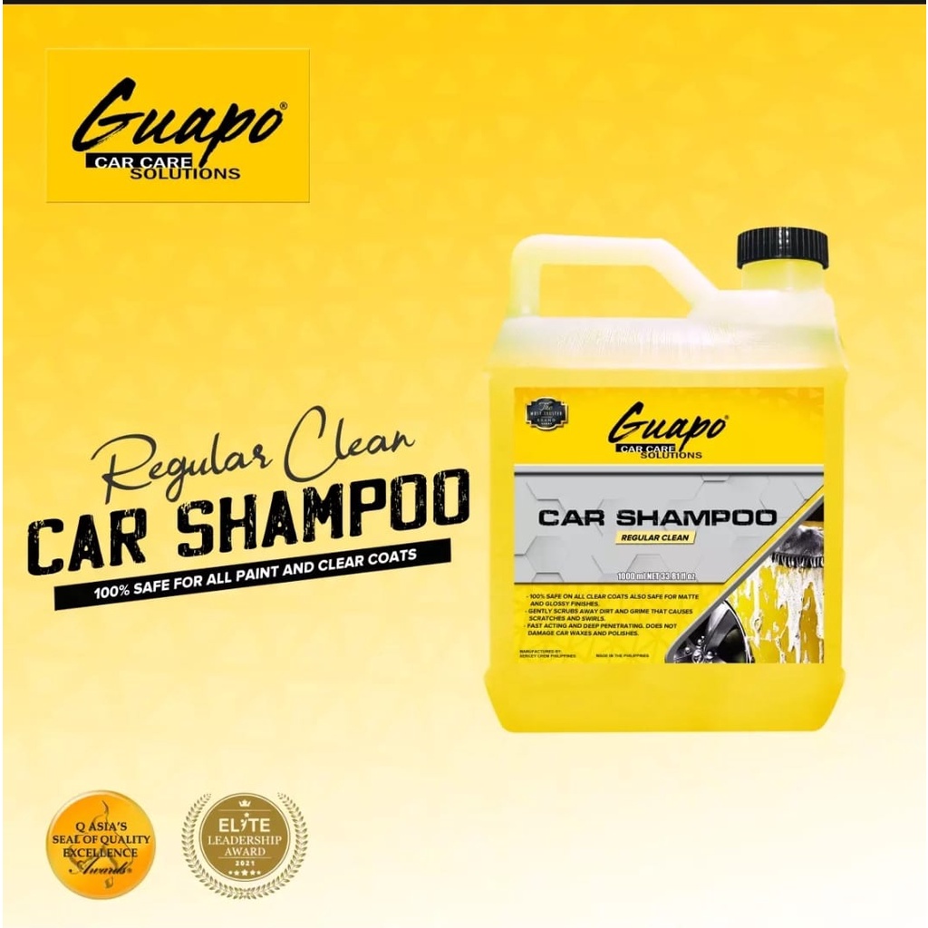 Guapo Car Care Car Shampoo Regular Clean 1 Liter | Shopee Philippines