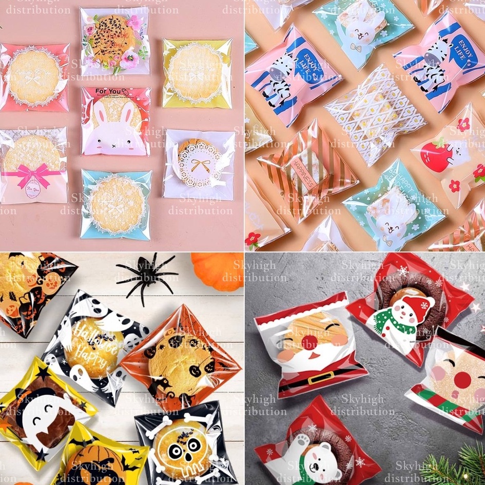 100pcs Cookie Packaging Design Candy Plastic Bag with Pastry Bag ...