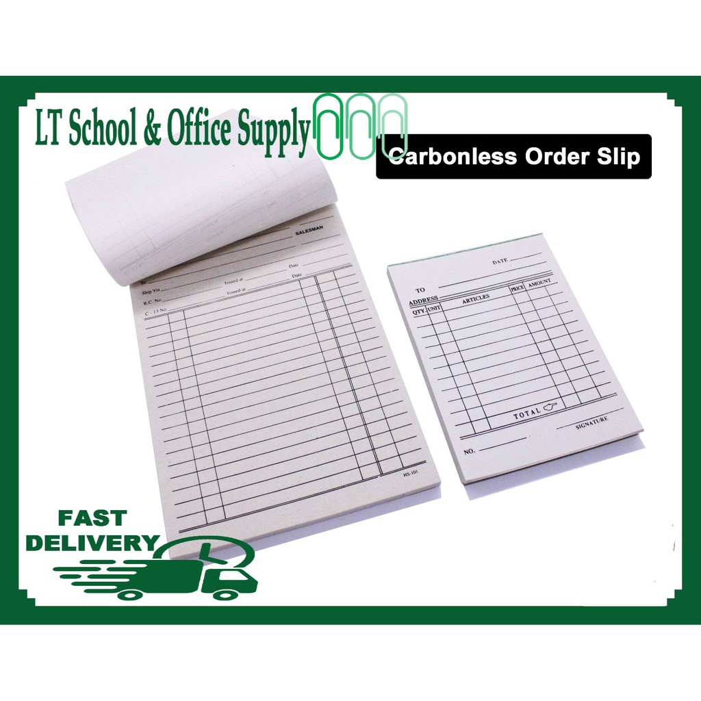 Order Slip Duplicate 2ply 1pad / 50sheets | Shopee Philippines