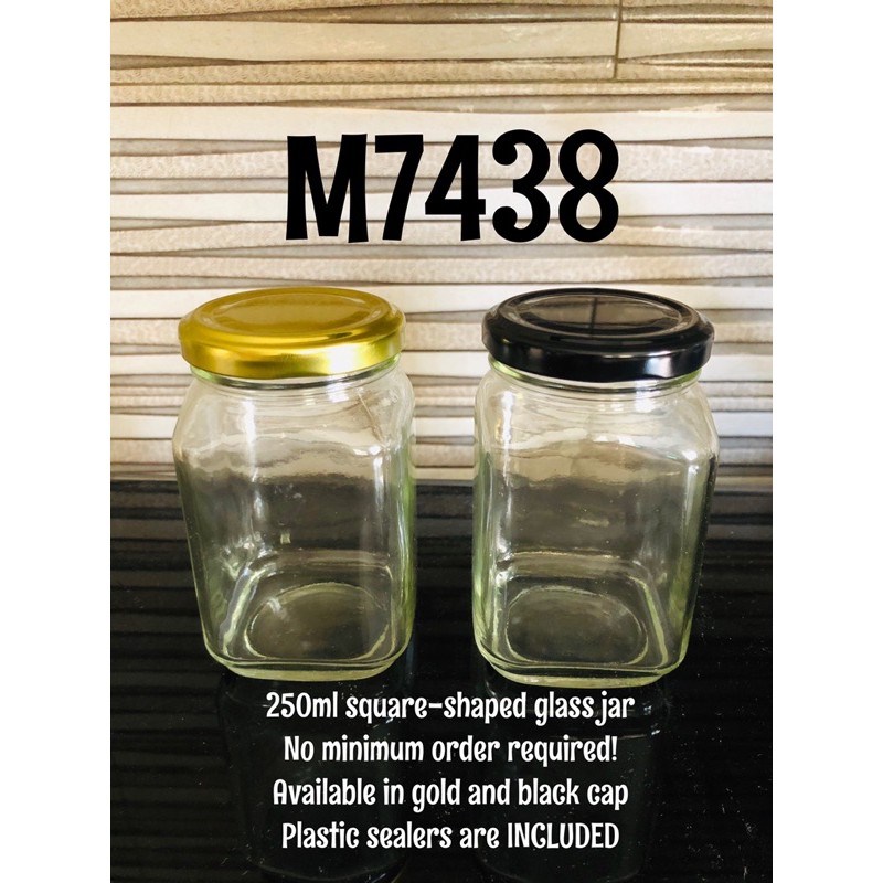 RETAIL - 250ml Square Glass Jars M7438 | Shopee Philippines