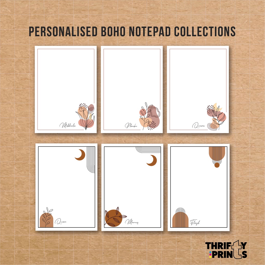 Personalized Boho Notepad Collections | Shopee Philippines
