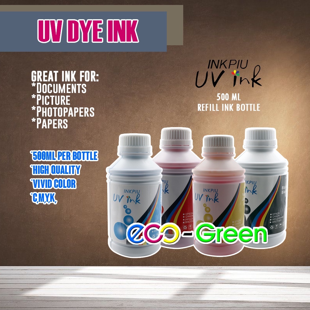 Universal UV Dye Ink 500ml Vivid color for inkjet printer | Shopee ...