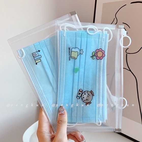 Mask bag, student mask storage bag, temporary storage folder, sealed ...