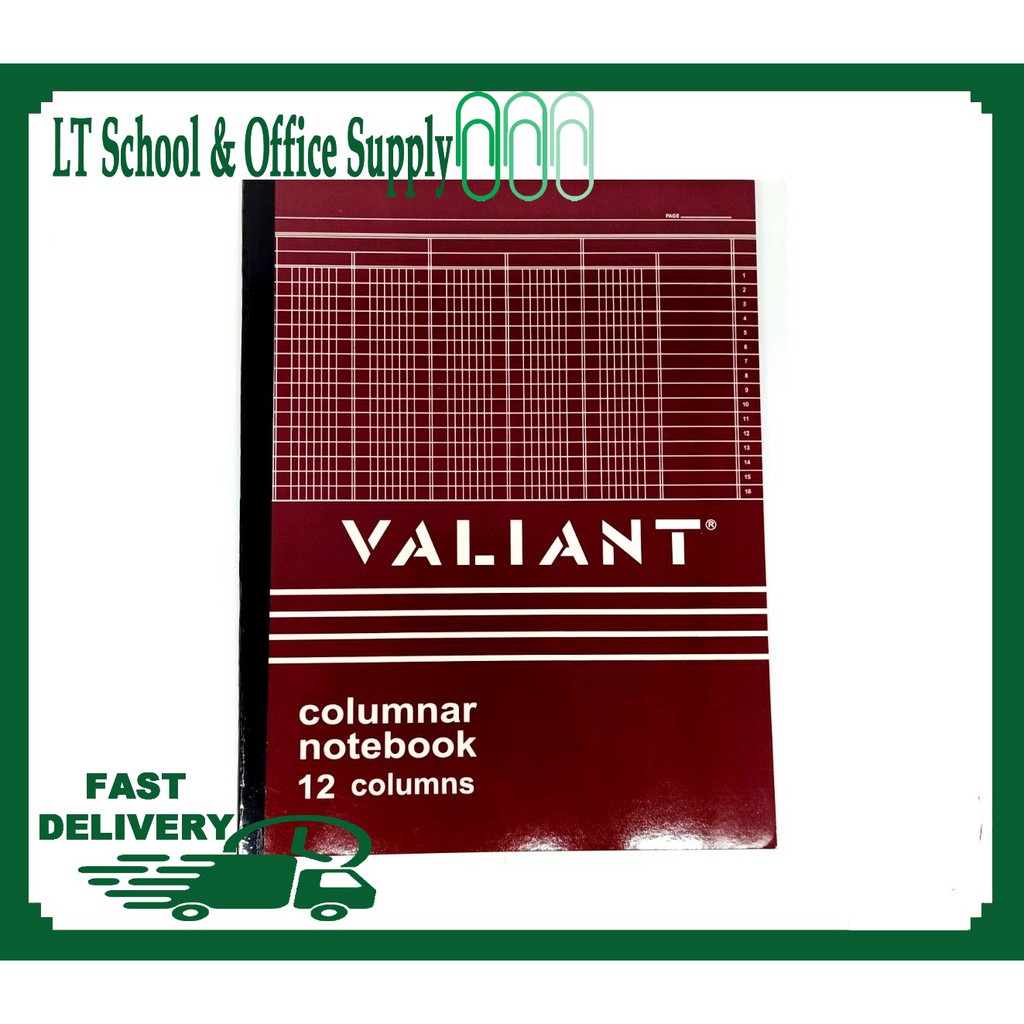 Valiant Columnar Notebook Record Book Journal Ledger Cash Notebook ...