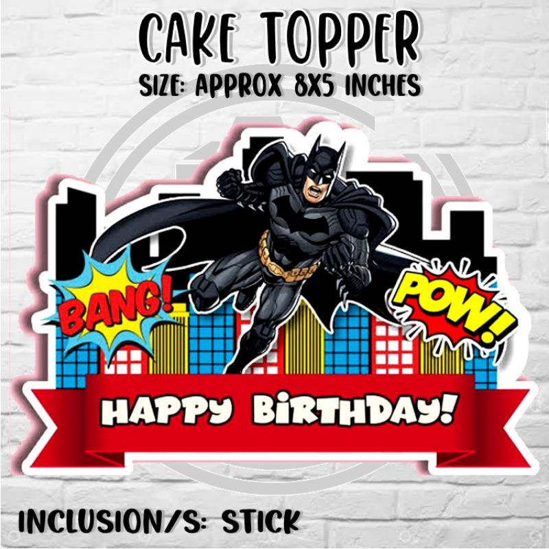 Batman theme cake topper | Shopee Philippines