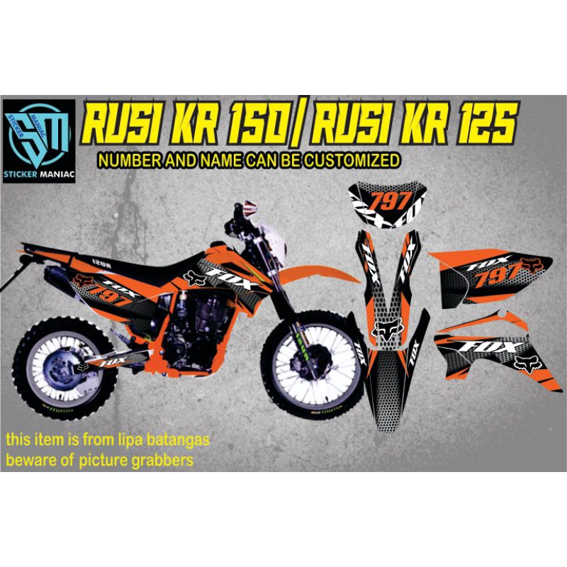Rusi KR 150,,Rusi KR 125 full body decals | Shopee Philippines