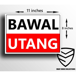 Bawal utang ngayon Signage - A4 laminated | Shopee Philippines