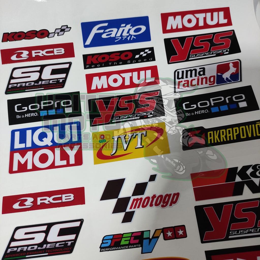 Motorcycle Decals - Side panel sponsor stickers | Shopee Philippines