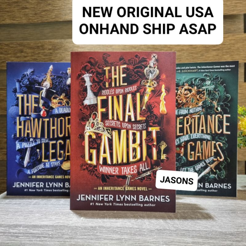 The Hawthorne Legacy The Inheritance Games Jennifer Lynn Barnes Final Gambit Shopee Philippines