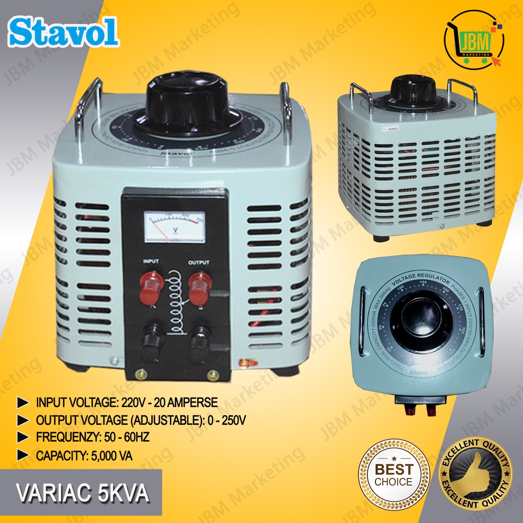 Stavol Variac 5KVA Manual Voltage Regulator, Adjustable Voltage Output ...