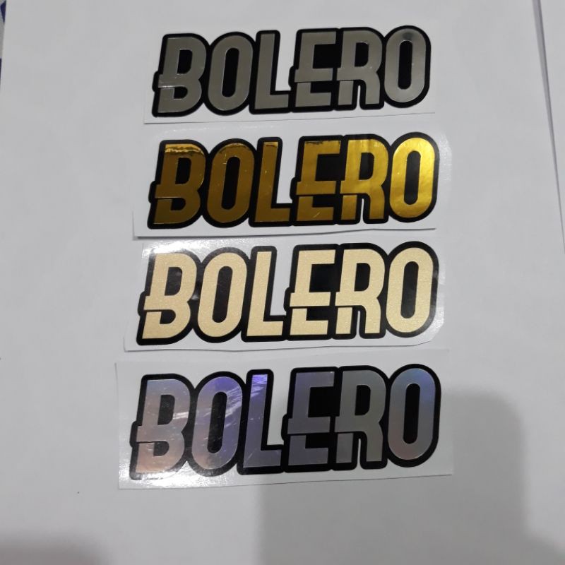 BOLERO STICKER/DECAL IN GOLD, SILVER & HOLOGRAM | Shopee Philippines