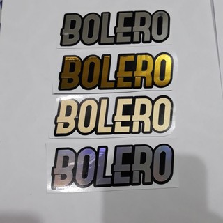 BOLERO STICKER/DECAL IN GOLD, SILVER & HOLOGRAM | Shopee Philippines