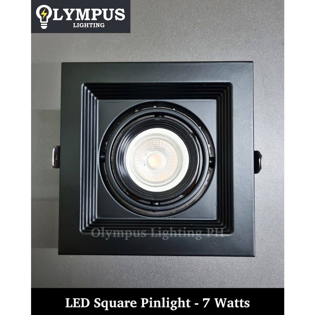Olympus LED Slim Square Pinlight Downlight 7W (Replaceable Bulb ...