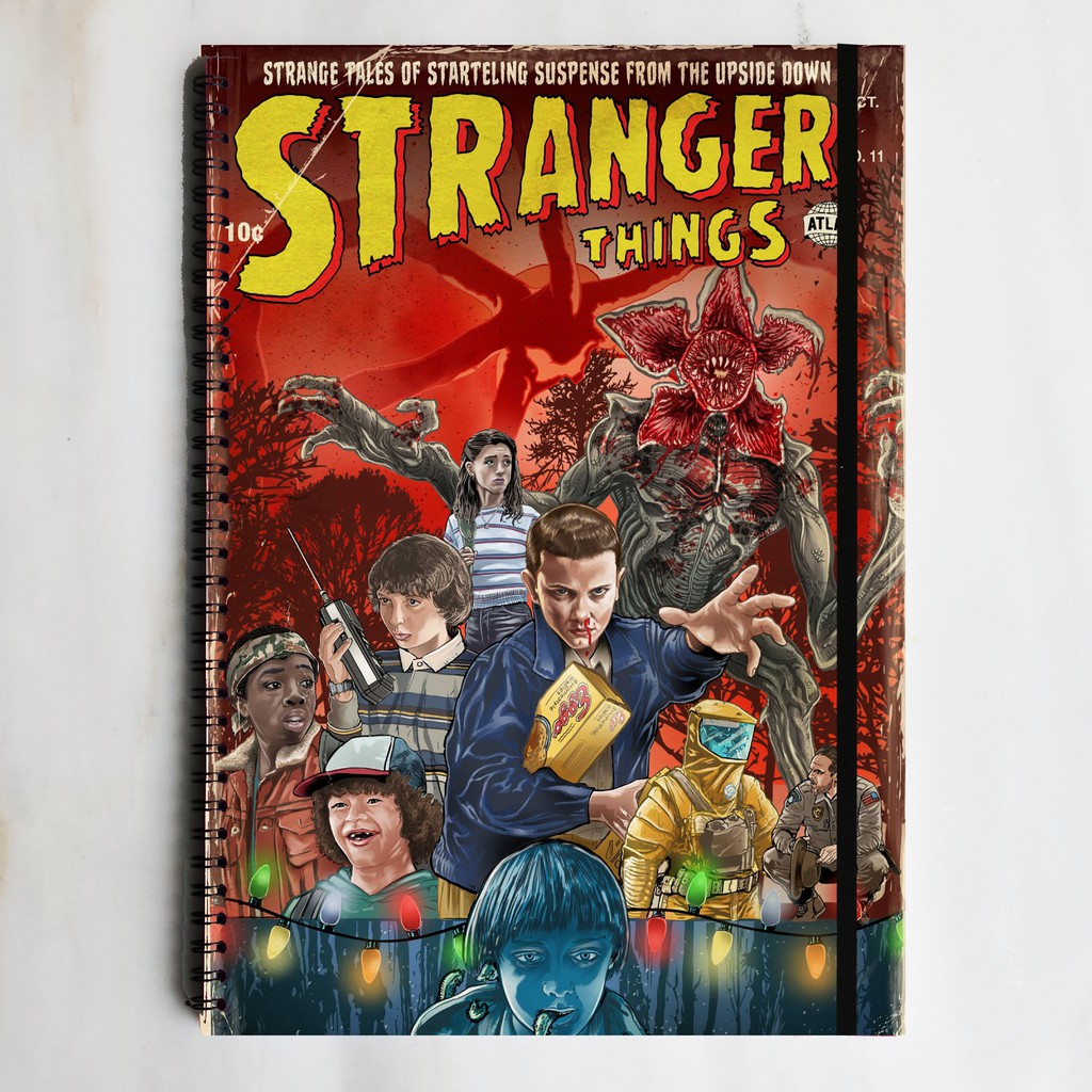 Stranger THINGS Vintage Themed Spiral Notebook Diary Journal Notebook ...