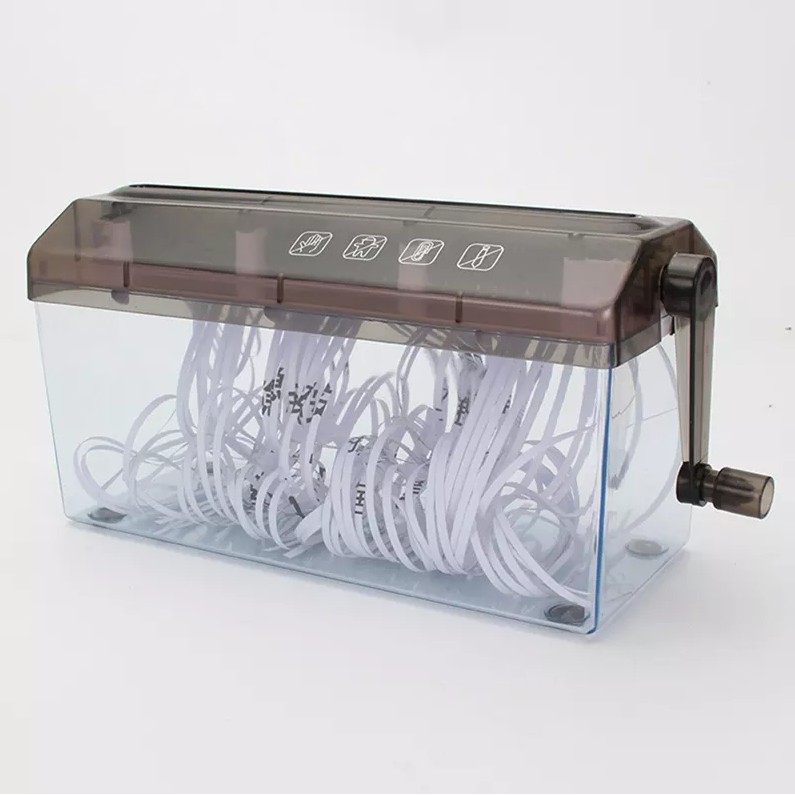 JK MALL Household Mini Strip Manual paper Shredder A4 Hand Crank And ...