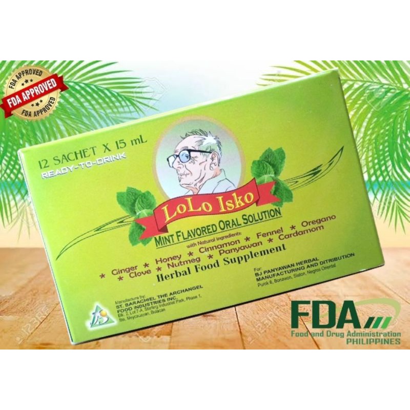 LOLO ISKO (Mint Flavor oral solution) 12 Sachets Ready to Drink ...