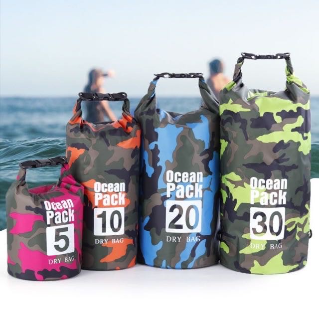 Ocean Pack Camouflage Dry Bag Waterproof bucket bag Sling Shoulder Backpack Outdoor travel bag ...