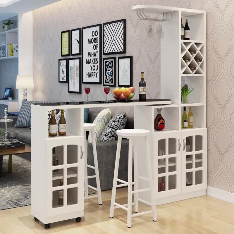 Simple Small Bar Rotating Hallway Counter Wine Cabinet Hall Home Modern ...