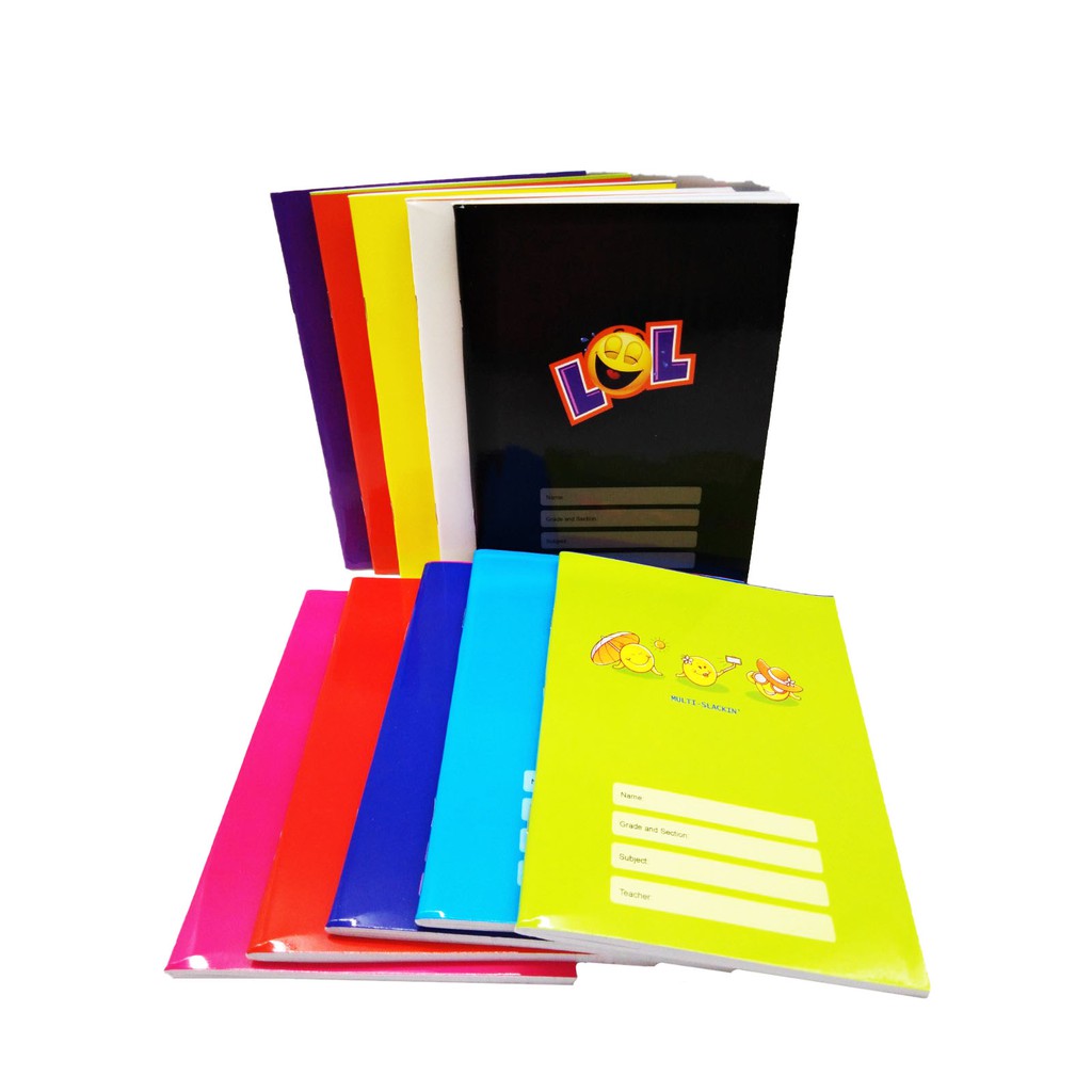 10 Pads Writing Notebook Blue and Red Lines Emoticon (6 x 8 Inches ...