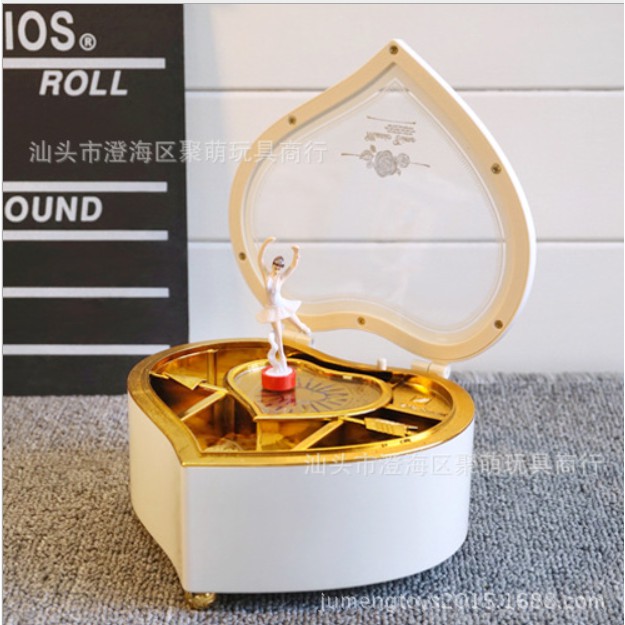 Valentine Heart Shaped Dacing Ballerina Jewelry Music Box | Shopee ...