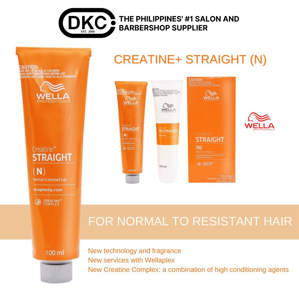 Wella Creatine+ Straight Rebond Set (Straightening Cream 100ml ...