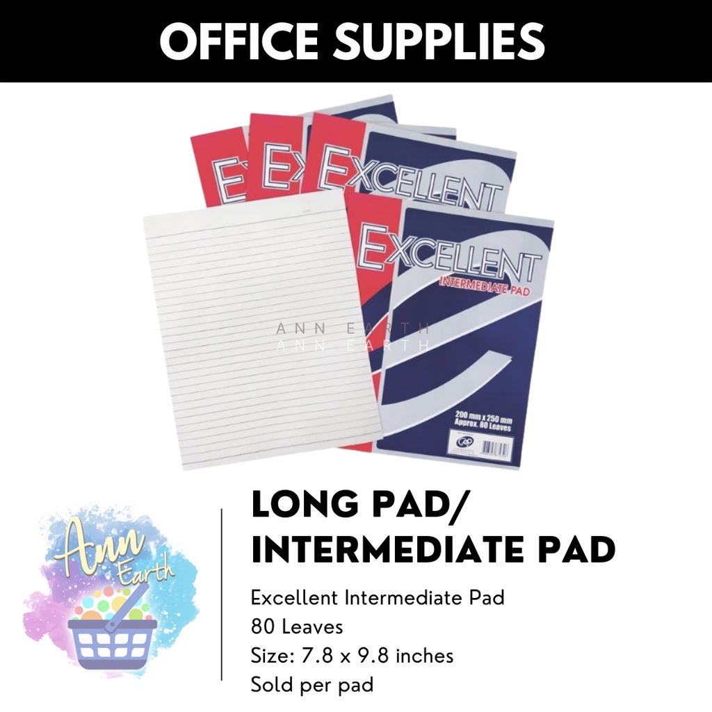 Long Pad | Intermediate Pad | 80 leaves | 200mm x 250mm | Shopee ...