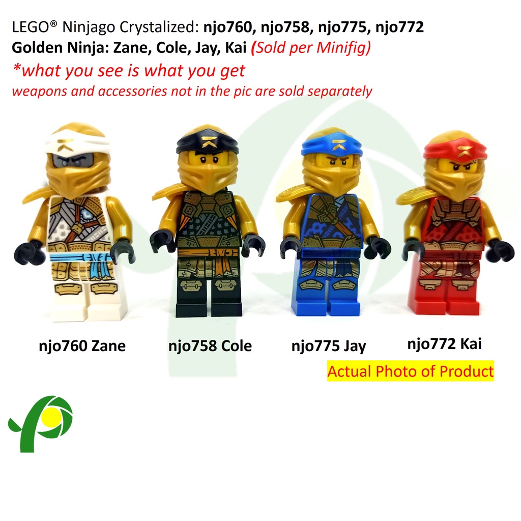 LEGO Ninjago Crystalized Minifigure njo760 njo758 njo775 njo772 Golden ...