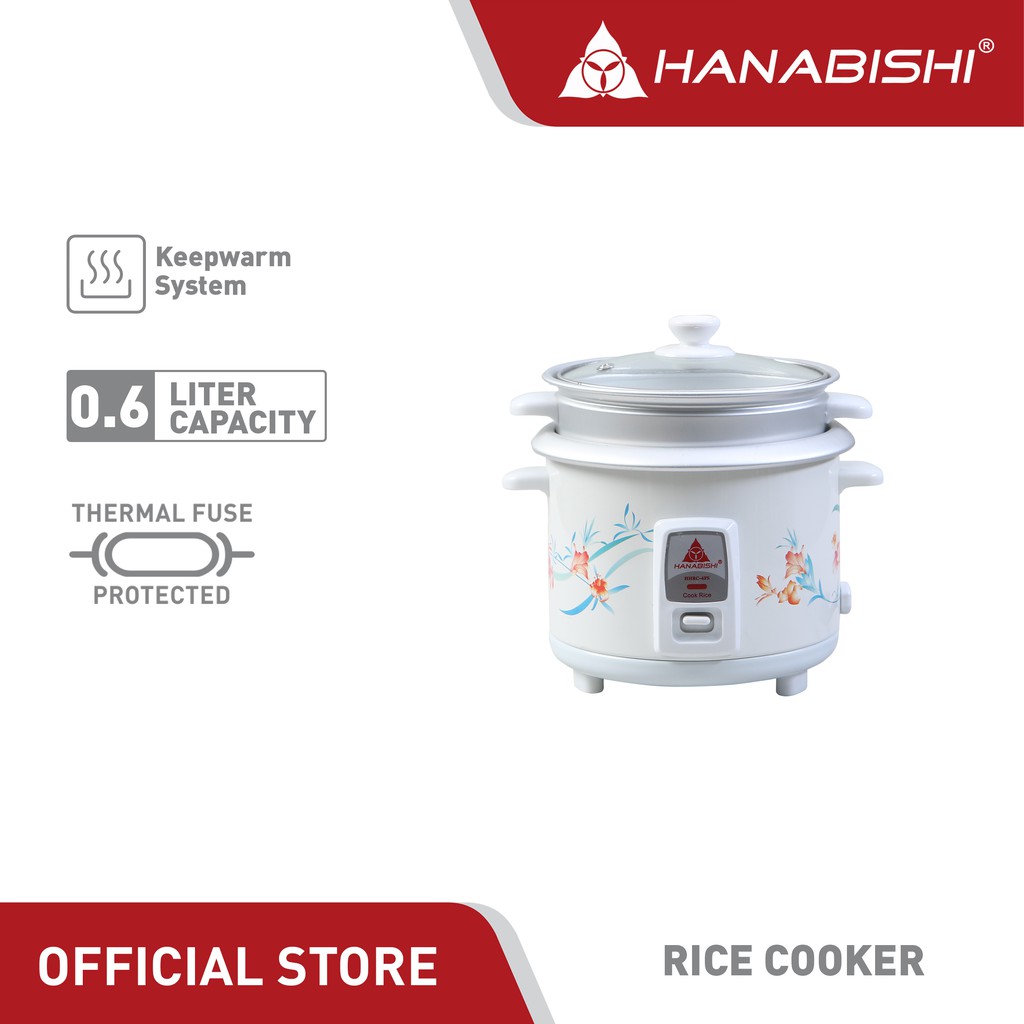 Hanabishi Rice Cooker HHRC6FS 0.6L 3 cups | Shopee Philippines