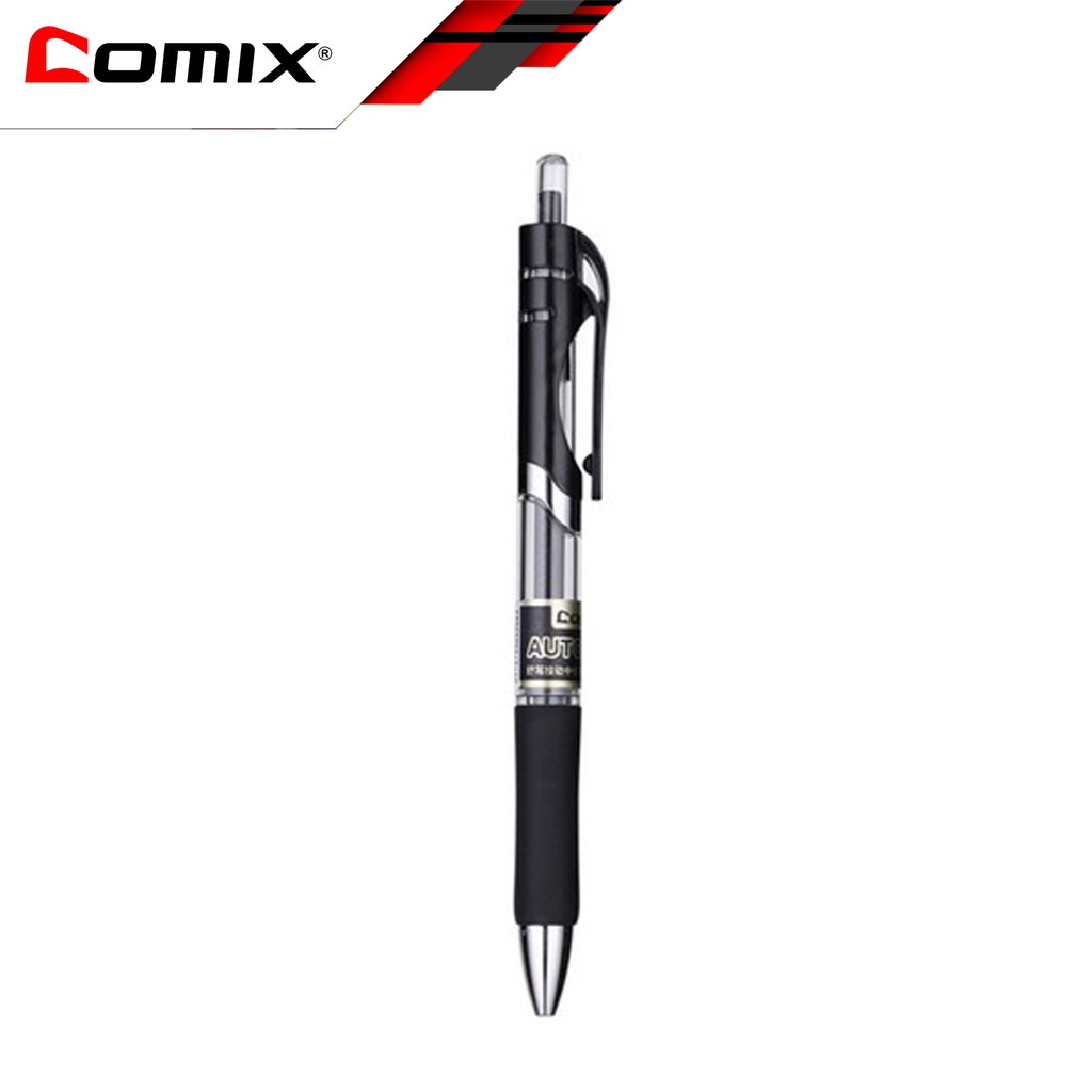 Comix Retractable Rubber Grip Gel-ink Pen 0.5mm, 11+1 Free! | Shopee ...