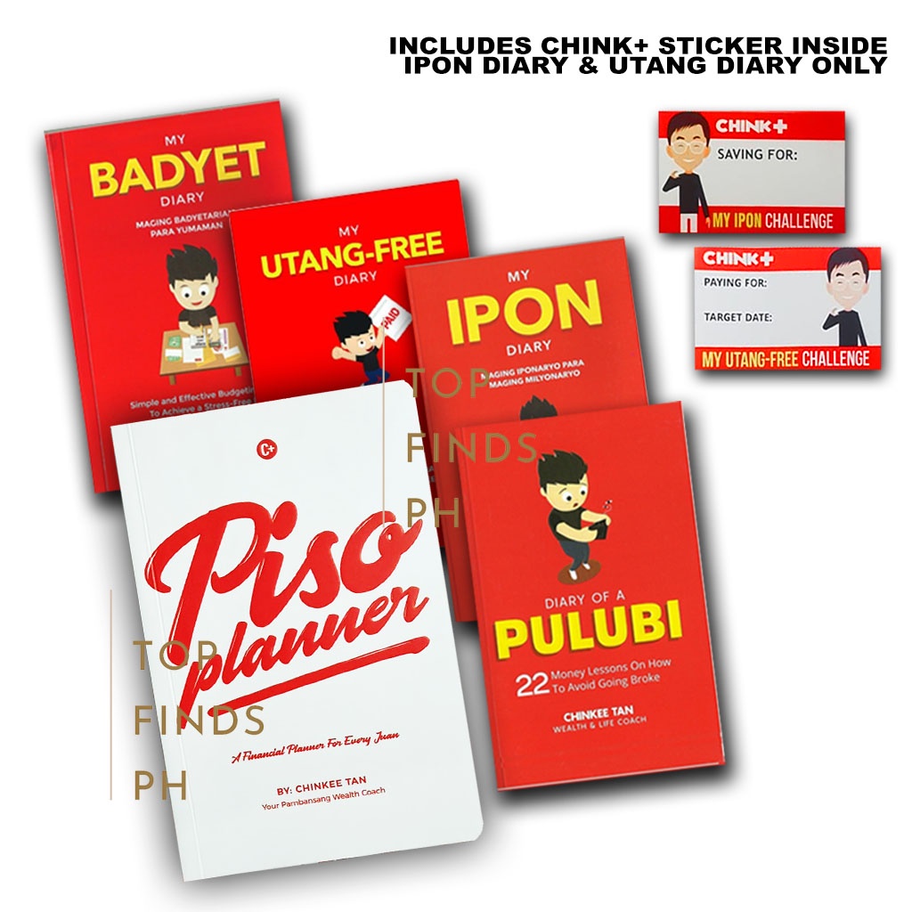 5in1 PISO Planner with 4 FREE BOOKS diary utang ipon badyet pulubi BY Chinkee Tan | Shopee ...