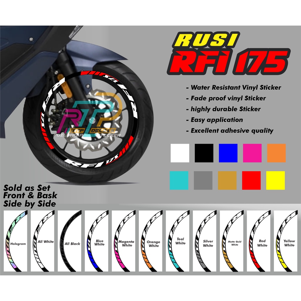 Rusi RFi 175 Mags Sticker 4pcs Front & Back | Shopee Philippines