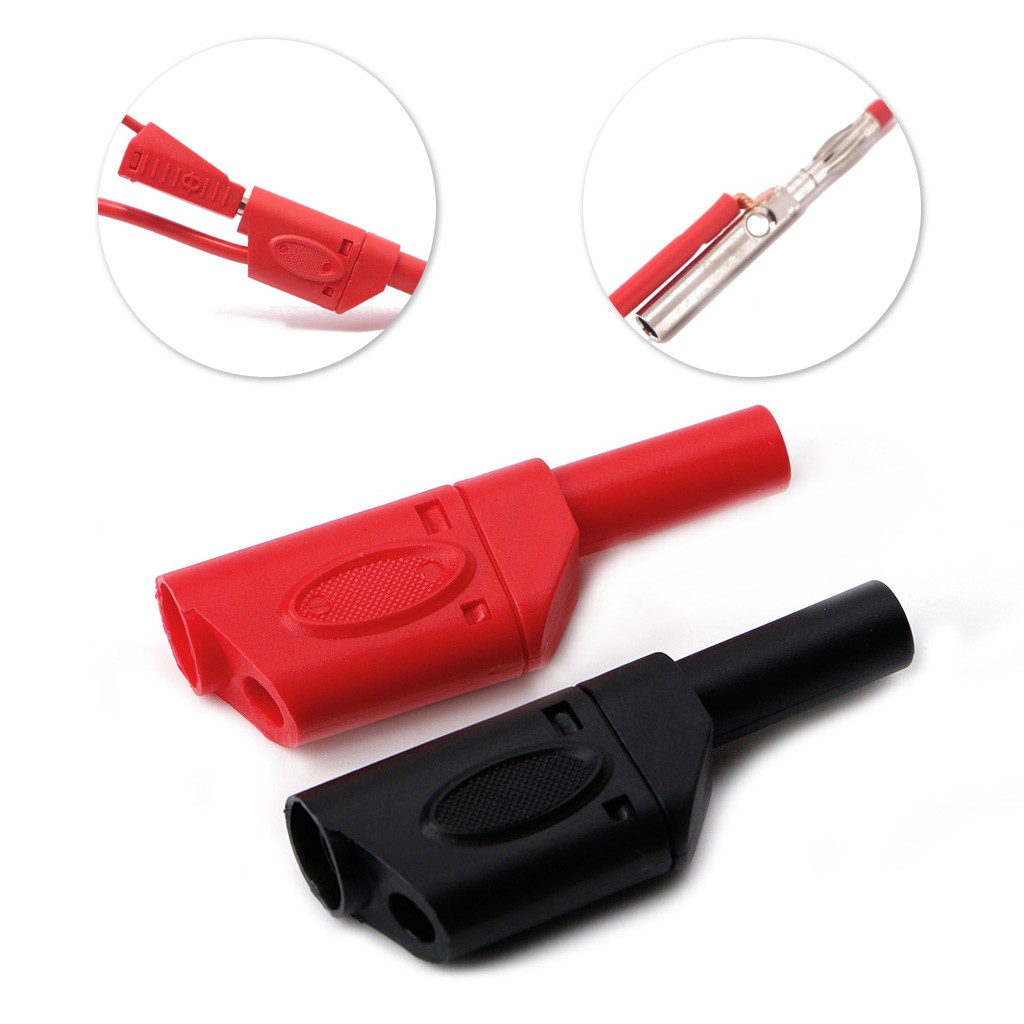 10 Sets 4mm Male Retractable Sheath Stackable Banana Plug Wire Solder ...