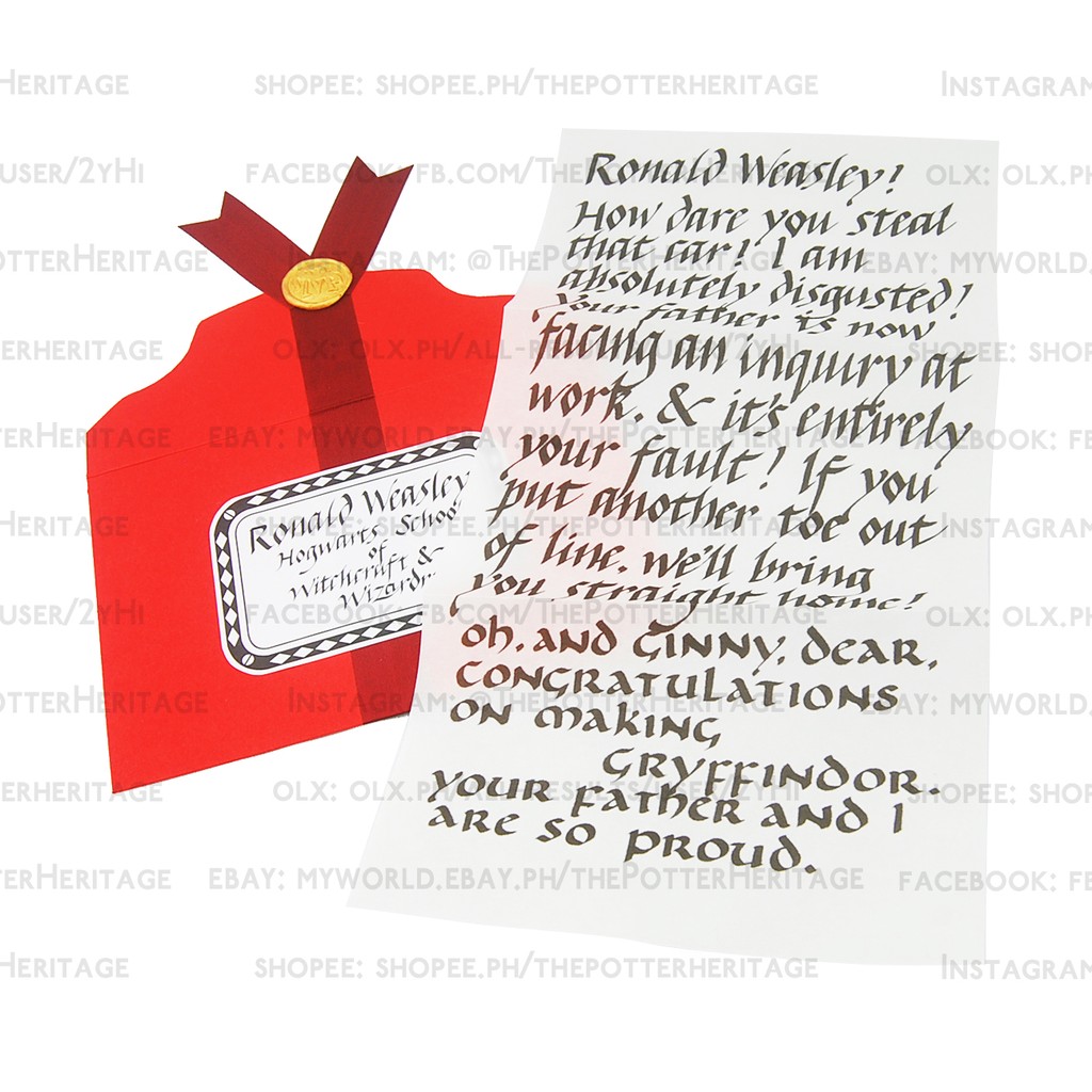 Fantasy, Mythical & Magic Ron Weasley Howler Letter Harry Potter prop ...