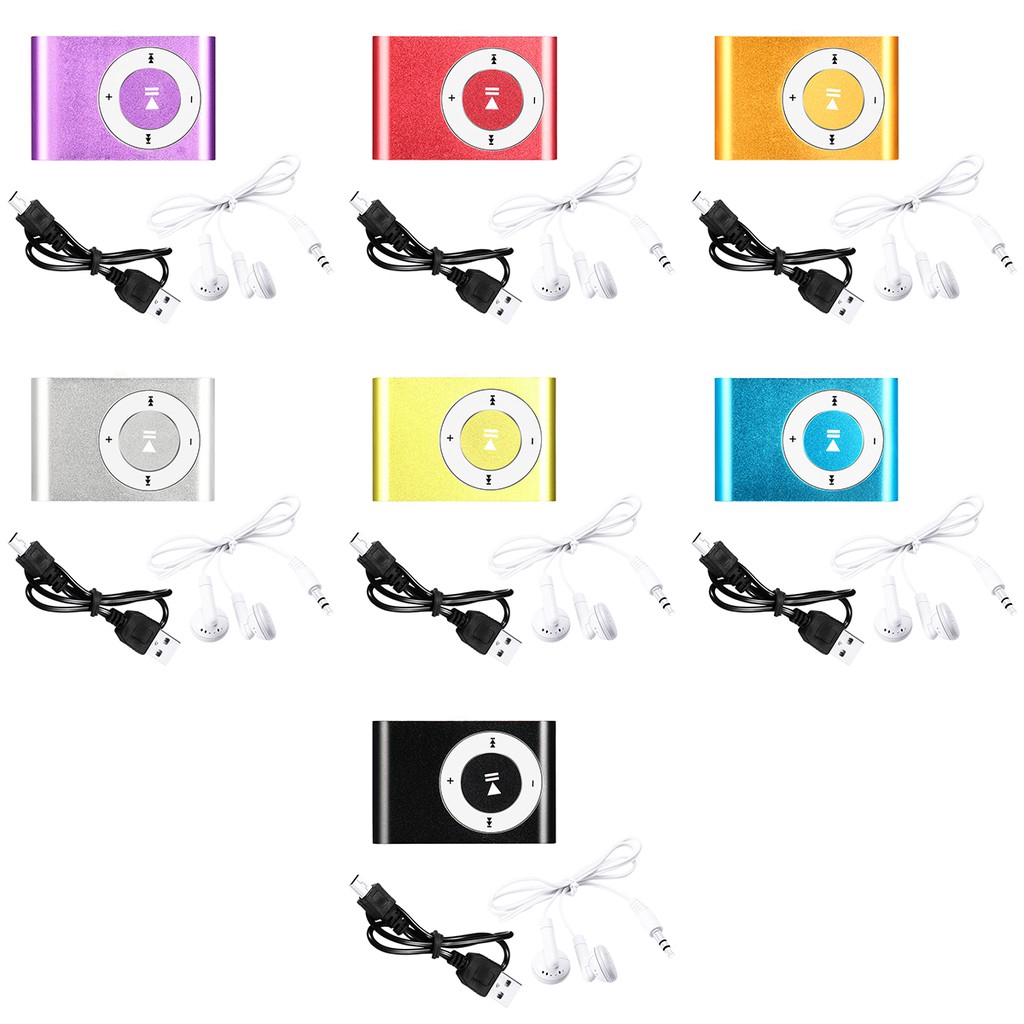 Mini Portable MP3 Player Clip MP3 Player Sport Colorful TF Card Mp3 ...