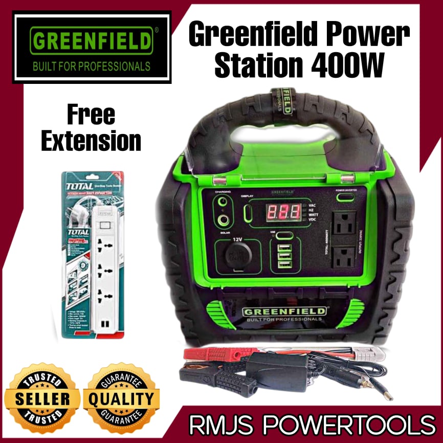 GREENFIELD Power Station 400Watts (GPS400W) With FREE EXTENSION OUTLET ...