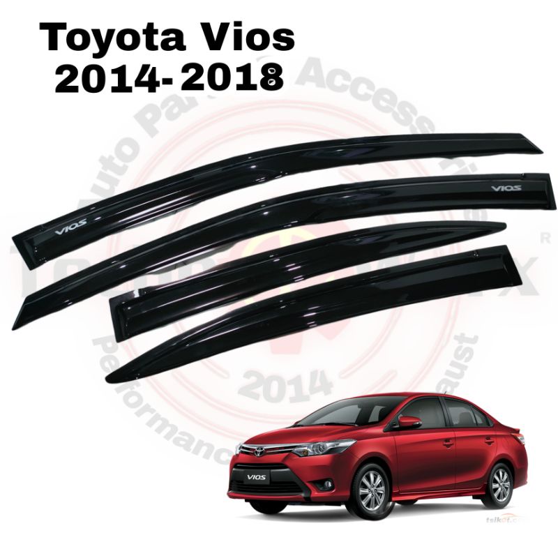 Toyota VIOS GEN 3 Window Visor High Quality Flexible 2014 2015 2016 ...