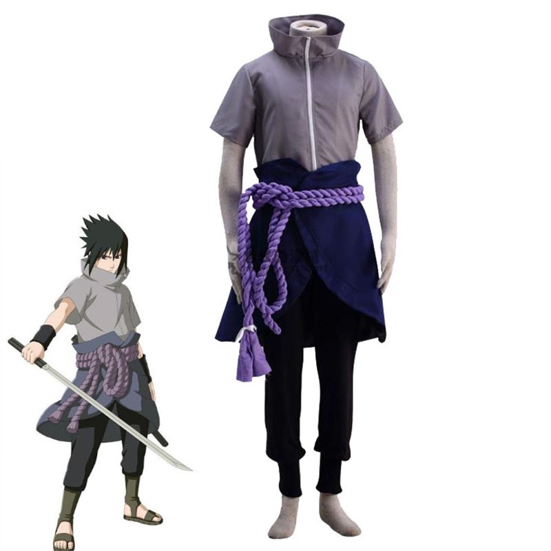 Anime Naruto Cosplay Sasuke Suit Costume Halloween Cosplay Shoes Comic ...