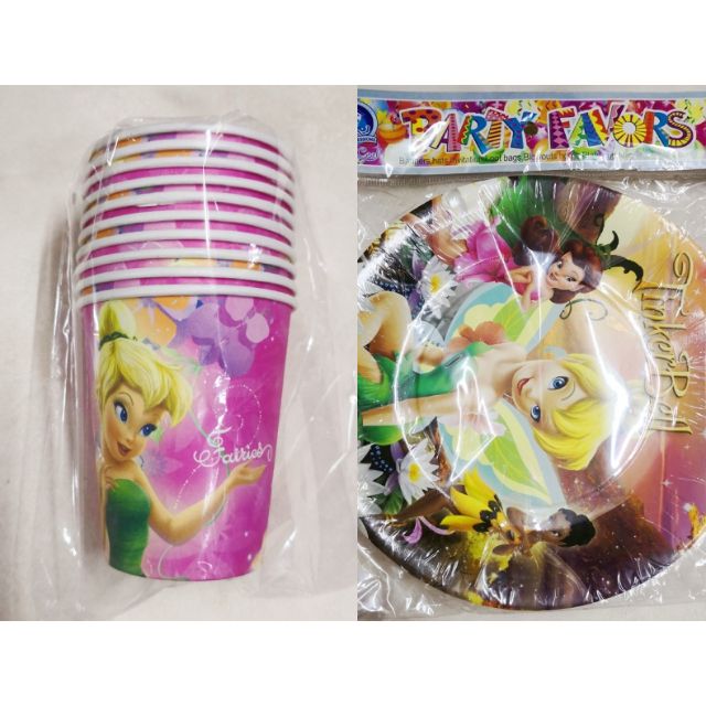Tinkerbell theme (paper plate/paper cup) | Shopee Philippines