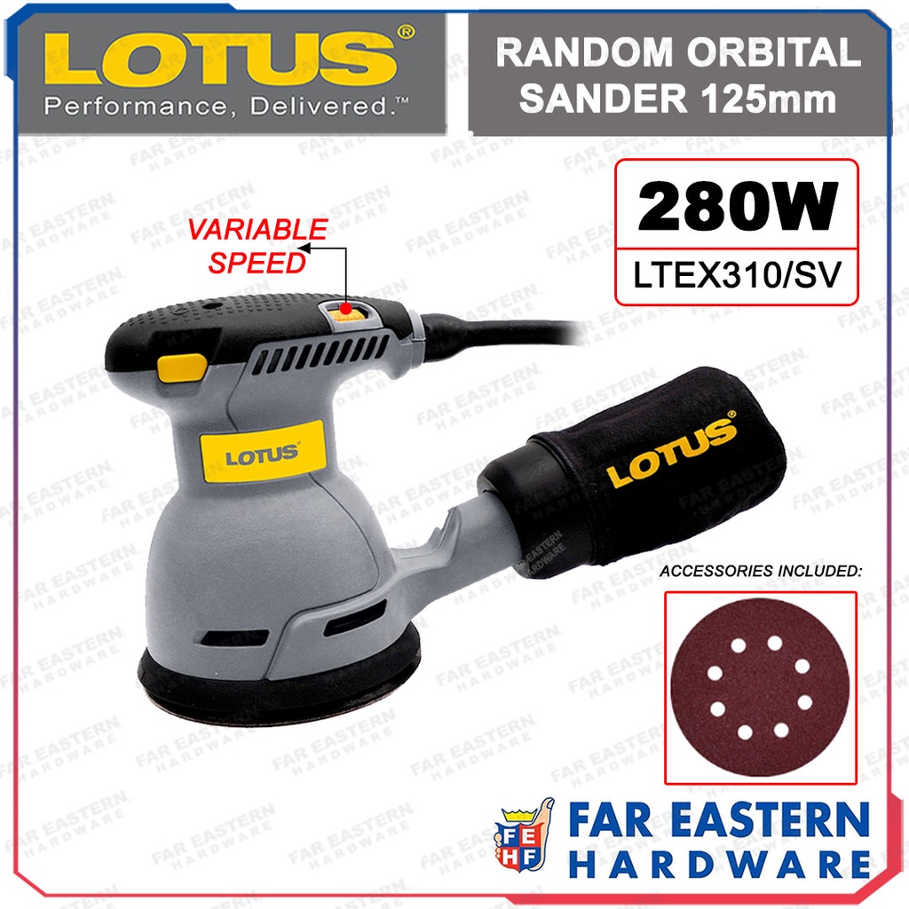LOTUS Random Orbit Orbital Sander 125mm 280W LTEX300/VX | LTEX310/SV ...