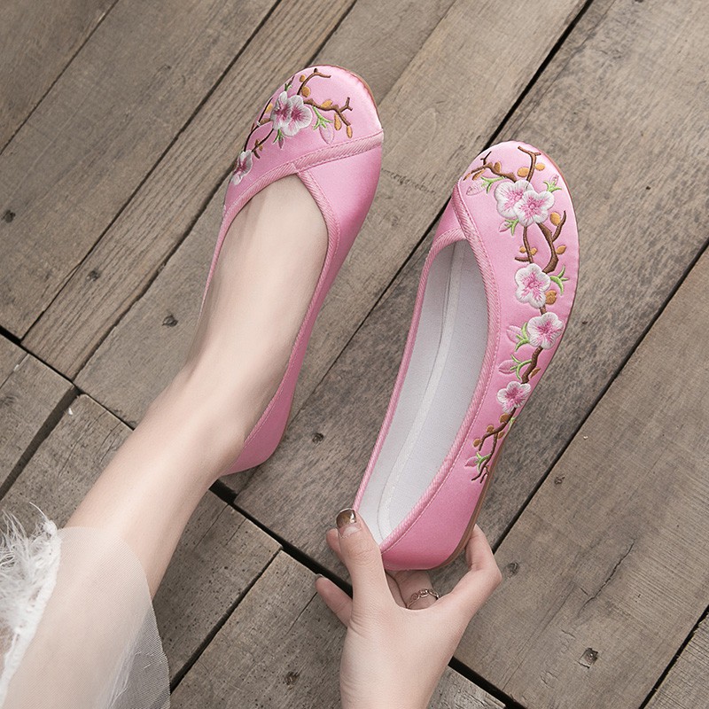 Hanfu Shoes Female Original Ancient Style Embroidered Shoes Fairy Flat ...