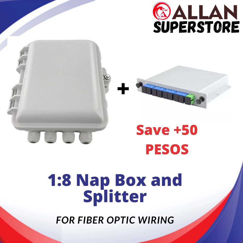 Allan Superstore1:8 Nap Box And Splitter Set For Fibre Optic Network ...