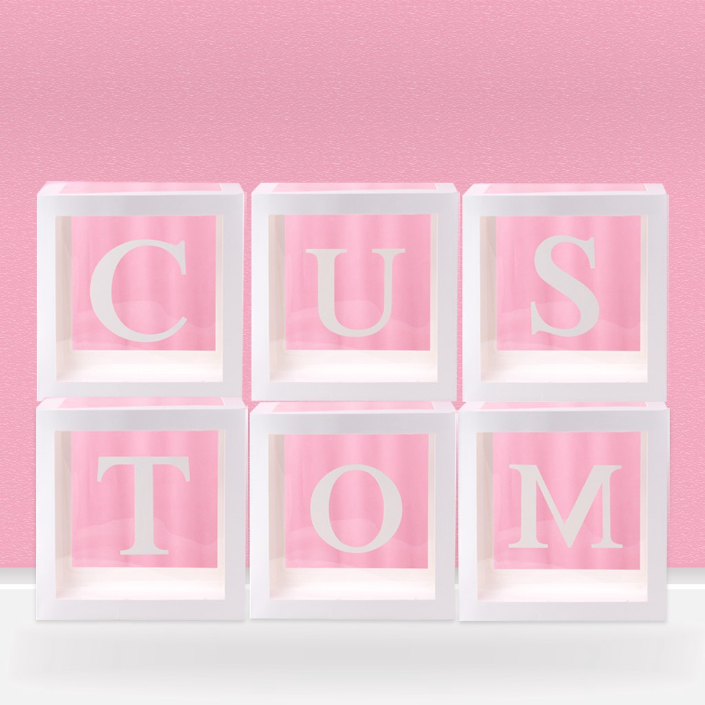 Huiran DIY Alphabet Transparent Balloon Box Boy Girl Happy Birthday ...