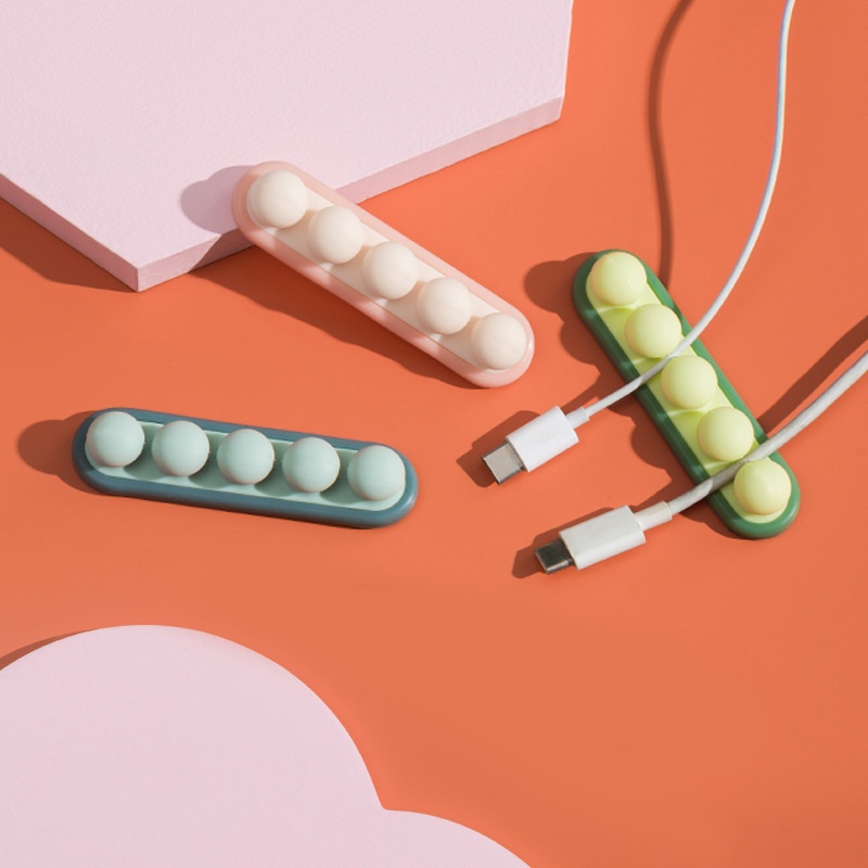 Cute Cable Clips,USB Cable Holder Wire Organizer, Pea Cord Clips Cord ...